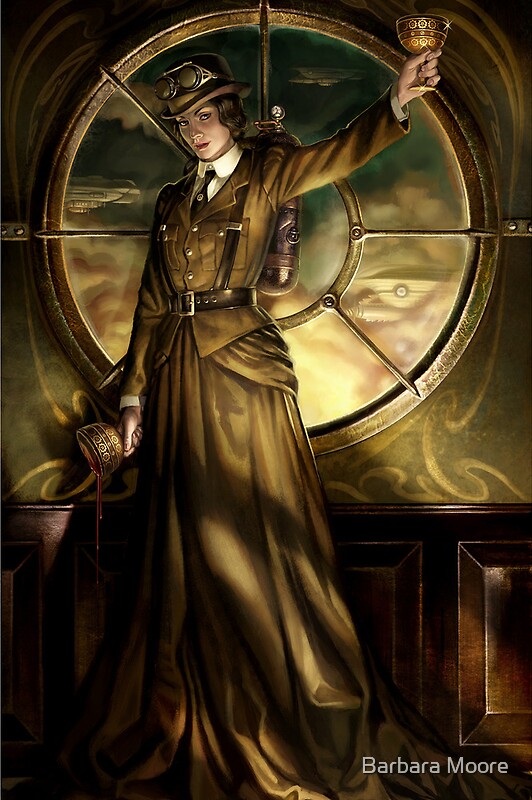 "Steampunk Queen of Cups" by Barbara Moore | Redbubble