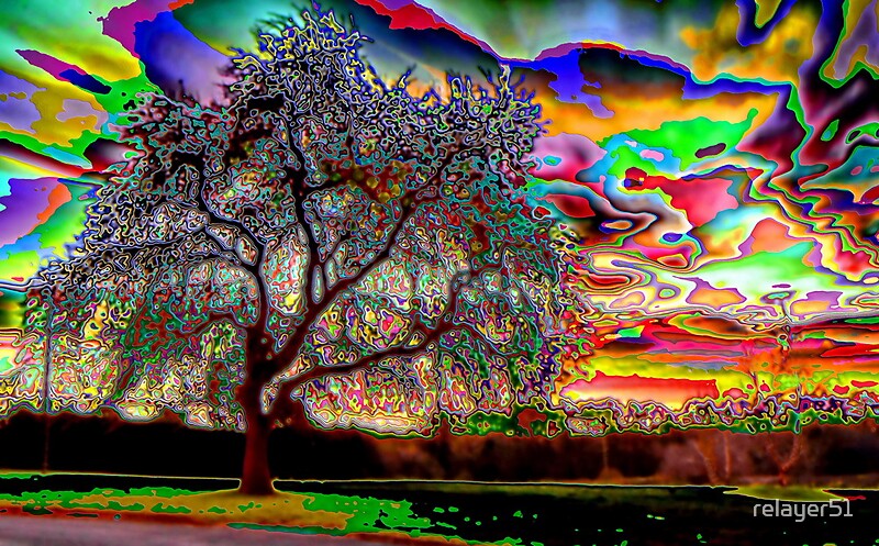 "Psychedelic Sunset" by relayer51 | Redbubble
