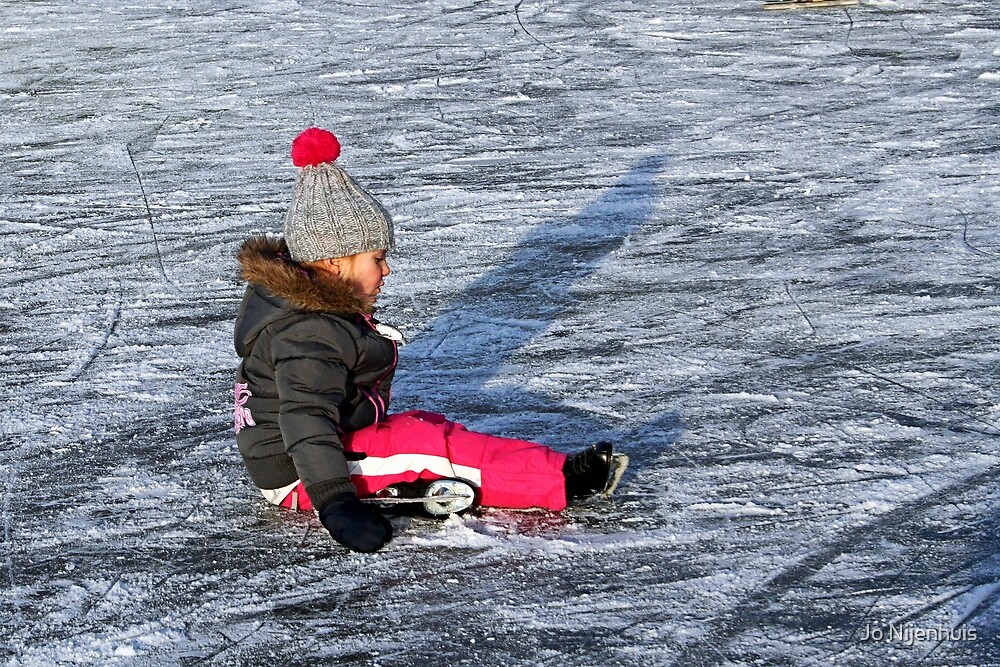 "Little Girls First Lesson in Ice Skating" by Jo Nijenhuis | Redbubble