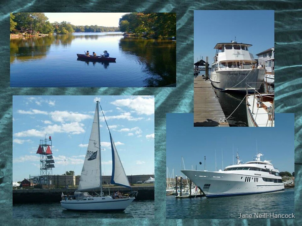 "Mixture of Boats Collage" by Jane Neill-Hancock | Redbubble