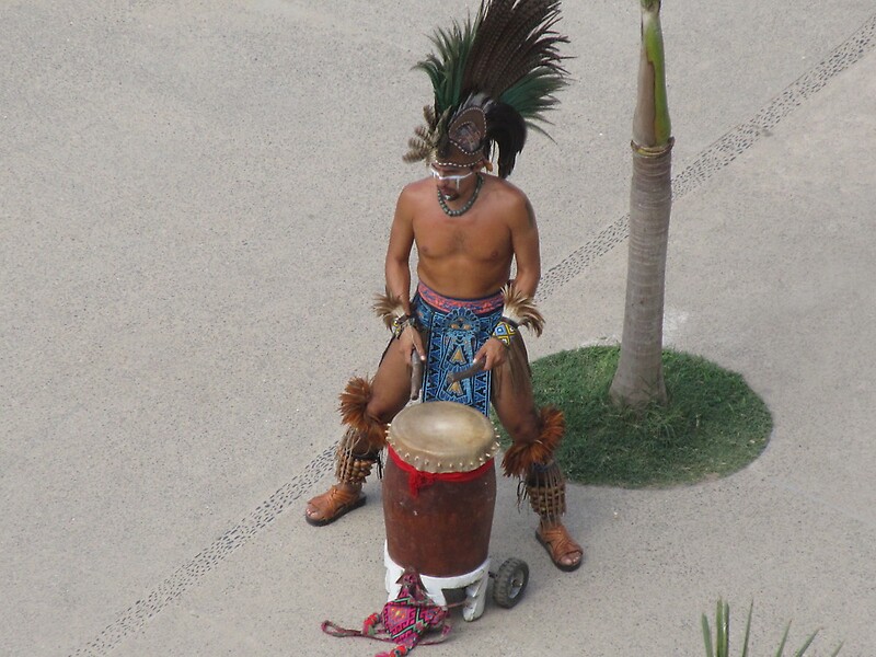 "Aztec Drummer - Tambor Azteca" by PtoVallartaMex | Redbubble