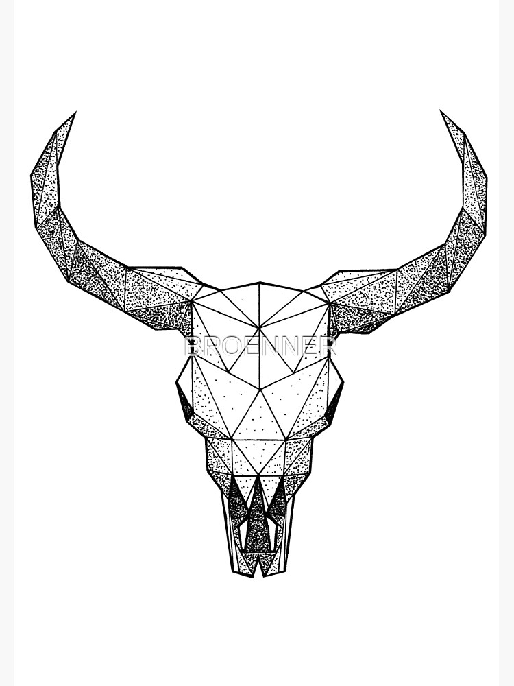 "Geometry Bull" Art Print by BROENNER | Redbubble