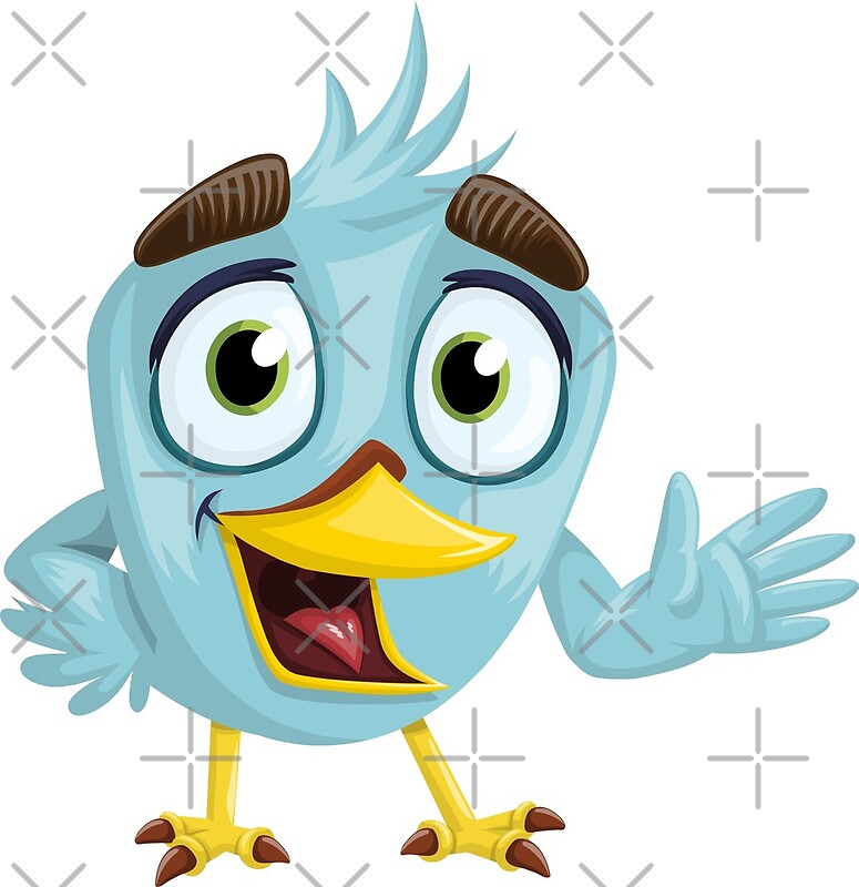 "Cute and Funny Waving Bird" by norman088 | Redbubble