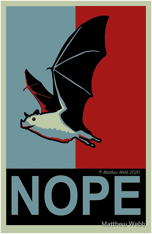"Bats NOPE Poster" by Matthew Webb | Redbubble