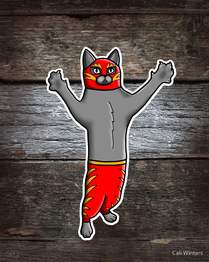 "Gato Luchador - Cat Luchadore - Wrestler Kitty" by Pretty In Ink ...