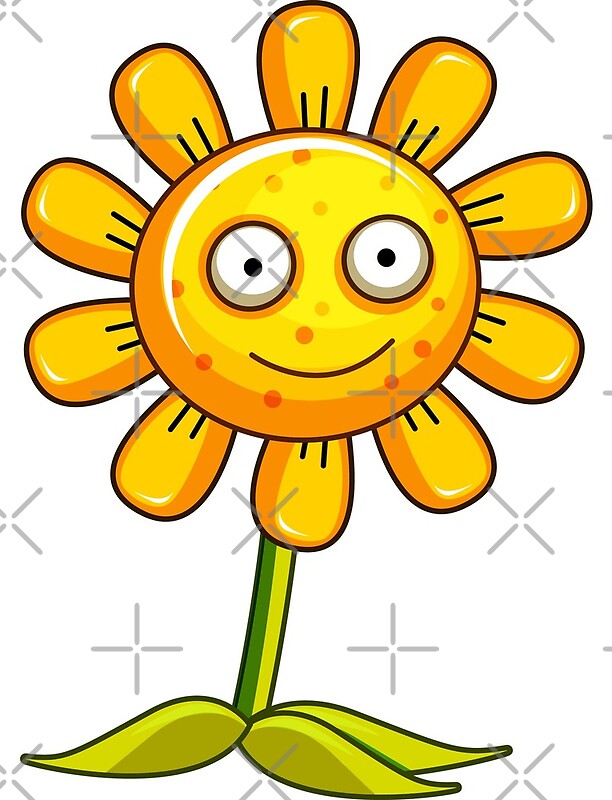 "Funny and Goofy Smiling Sunflower" by norman088 | Redbubble