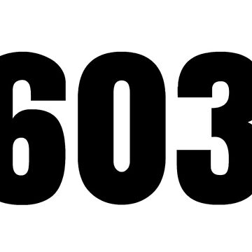 "603 New Hampshire" Sticker for Sale by Erin Madden | Redbubble