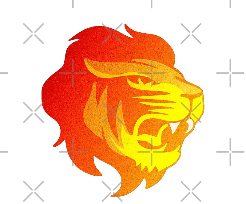 "Raging Serious Fiery Lion with Mane" by norman088 | Redbubble