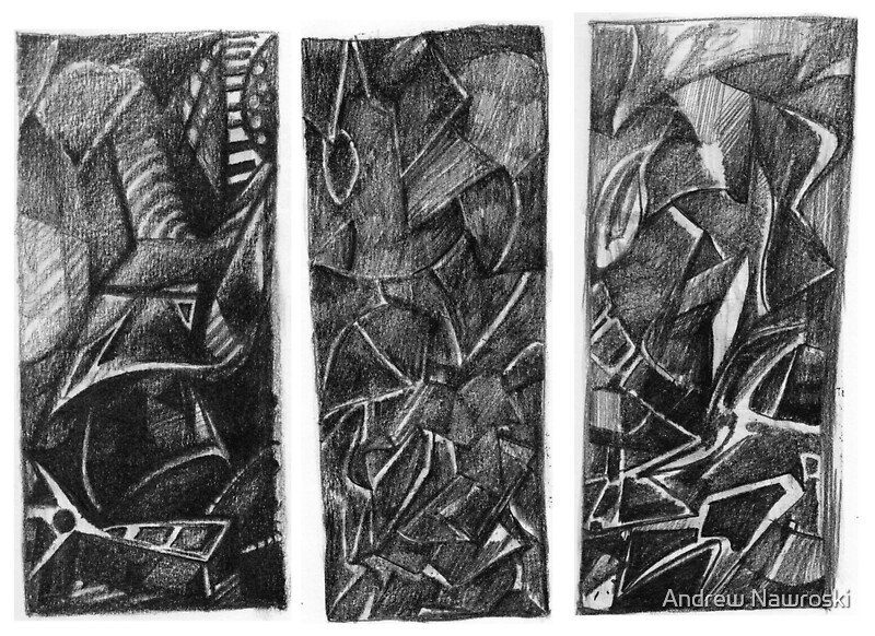 "Triptych Drawing." by Andrew Nawroski | Redbubble