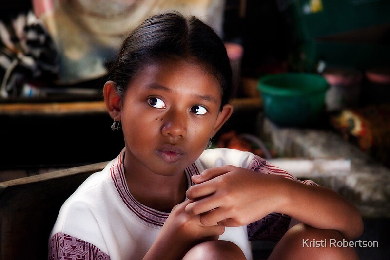 "Balinese child in the Batik workshop, near Ubud, Bali." by Kristi ...