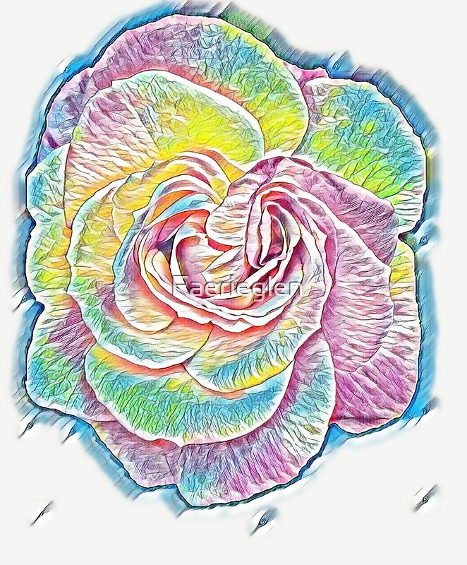"Psychedelic Rose" by Faerieglen | Redbubble