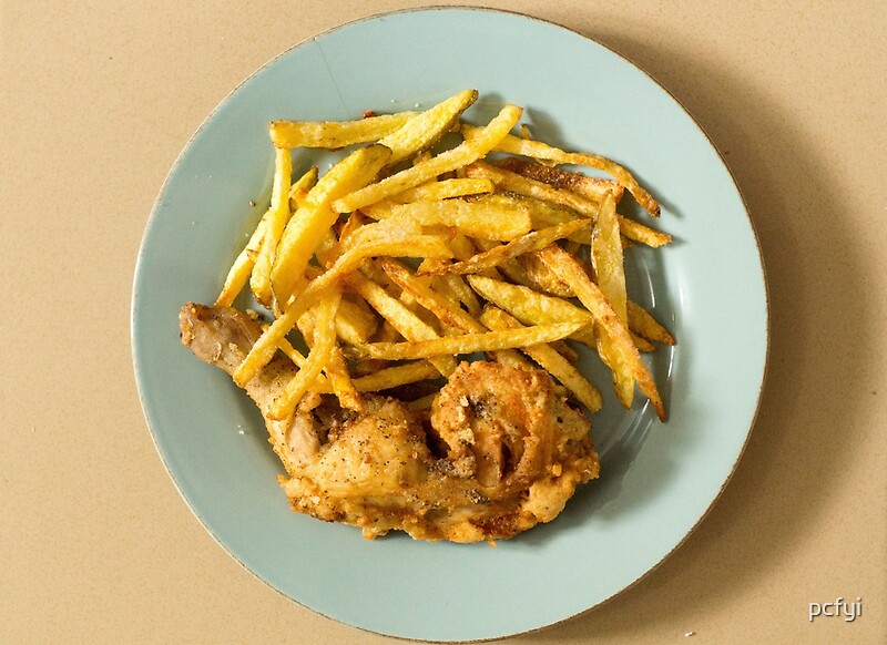 "cli fried chicken plate" by pcfyi | Redbubble