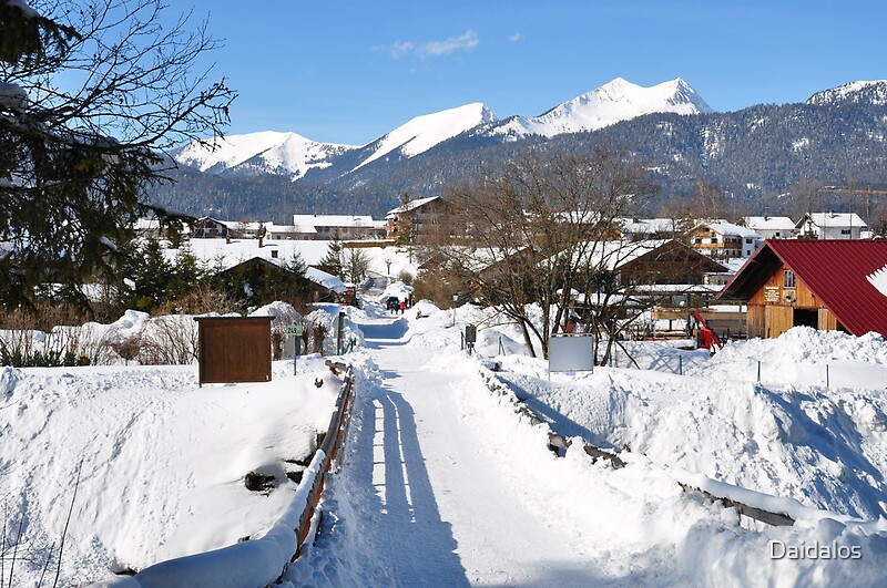 "Winter at Krün, Germany," by Daidalos | Redbubble