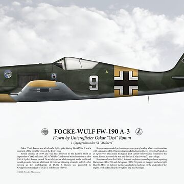 Póster for Sale con la obra «Focke-Wulf Fw 190 A-3 - Oskar Romm» de ...