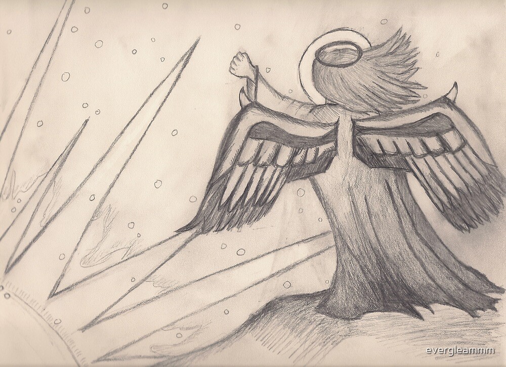 "Angel, Sun, And Clouds" by evergleammm | Redbubble