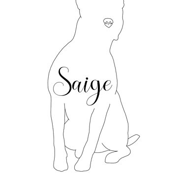 "Saige Line Art" Art Board Print for Sale by tayburson | Redbubble