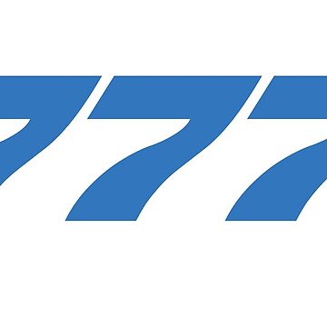 "Boeing 777 (Blue, Horizontal)" Sticker for Sale by Fly Buy Wear ...