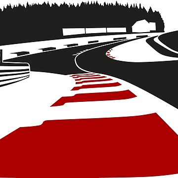 "Spa Francorchamps L'Eau Rouge and Le Raidillon corners artwork" Socks ...