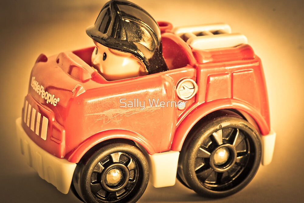 "Fire Engine" by Sally Werner | Redbubble