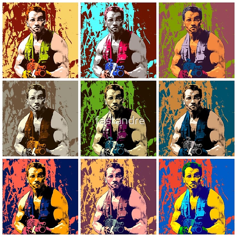 "Predator Arnie Iconic Arnold Schwarzenegger Warhol Pop Art" by ...
