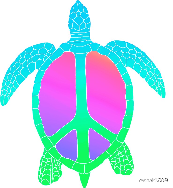 "Rainbow Peace Turtle" Stickers by rachels1689 | Redbubble