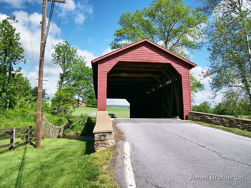 "Utica Covered Bridge" by James Brotherton | Redbubble