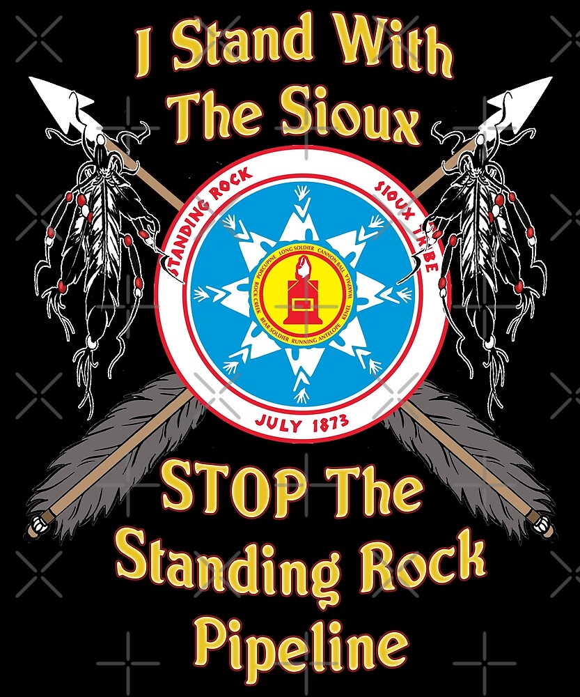 Standing Rock Sioux Crossed Arrows Native American Rights Protecting