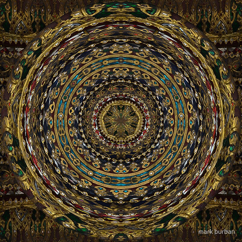 "Wat Pho buddist temple art spherical mandala" by mark burban | Redbubble