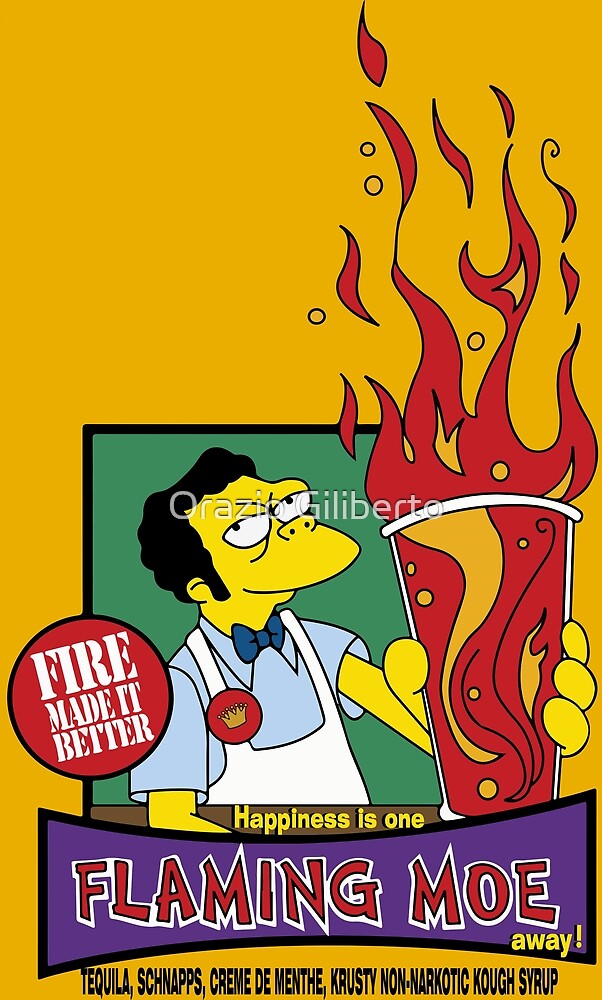 "FLAMING MOE" by Orazio Giliberto | Redbubble