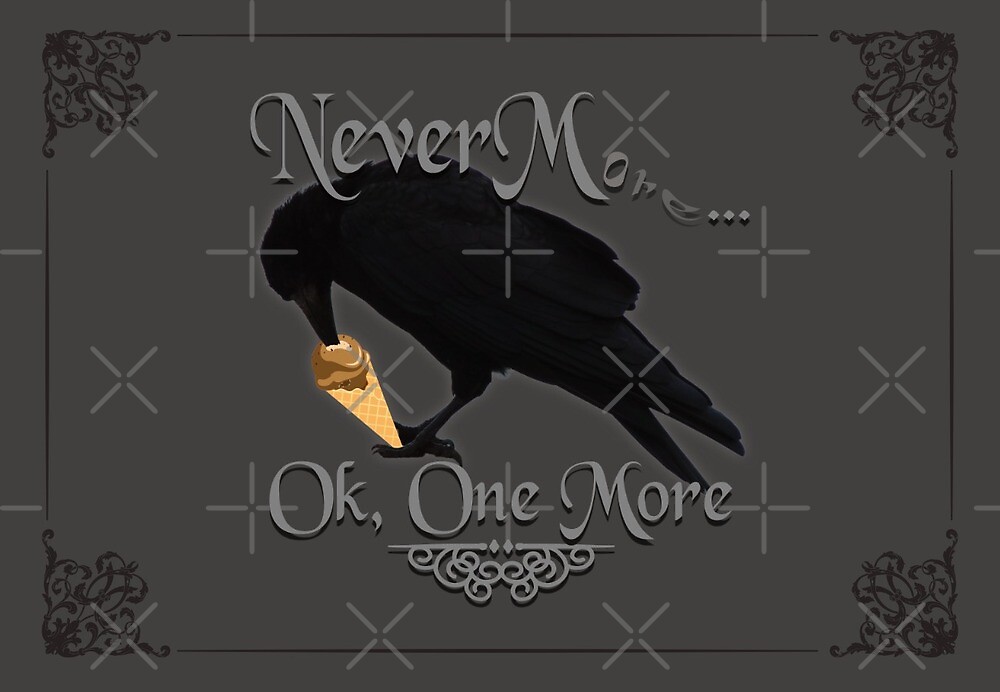 "Nevermore Raven with Ice Cream Cone" by NoBonesLife | Redbubble