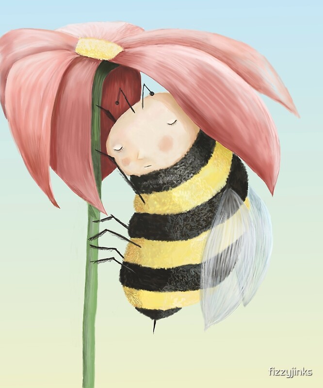 "Sleepy Bee" by fizzyjinks | Redbubble