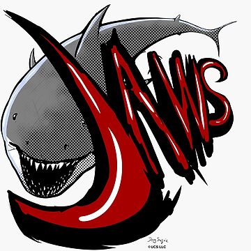 "Jaws" Sticker for Sale by Doug Saquic | Redbubble