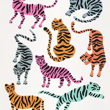 "Tiger Collection – Pink & Blue Palette" Poster for Sale by Cat ...
