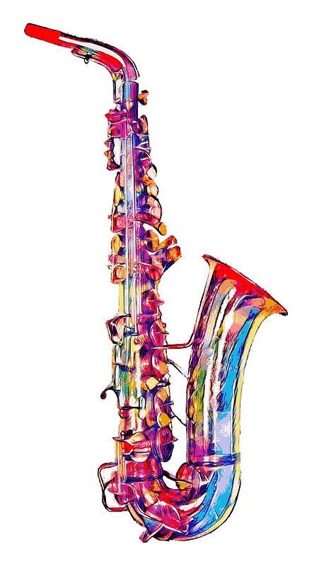 "Colorful Saxophone" by Lenijoux | Redbubble
