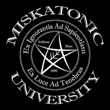 "Miskatonic University Logo" Clock for Sale by AtlantianKing | Redbubble