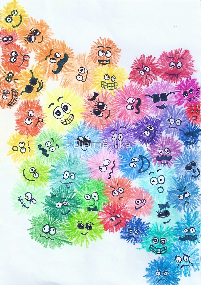 "Fuzz Balls " by Dianne Ilka | Redbubble