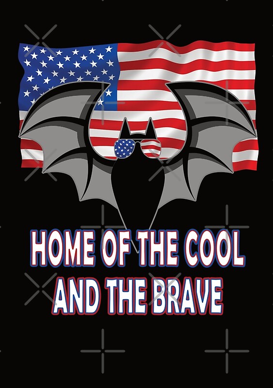 "Patriotic USA Bat - Home of the Cool and the Brave" by NoBonesLife ...