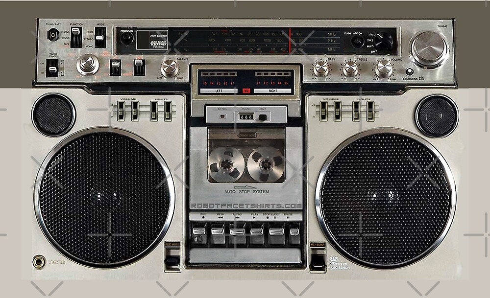 "Vintage 80s Boombox Ghettoblaster" by robotface | Redbubble