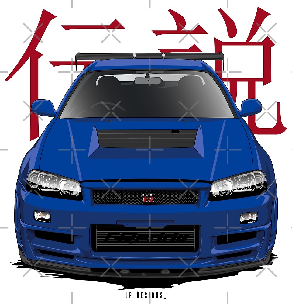 "The Legend, Skyline GT-R R34" by lpdesigns1 | Redbubble
