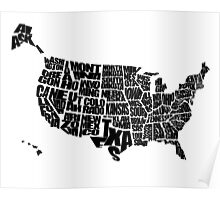 "USA Text Map" by inkofme | Redbubble