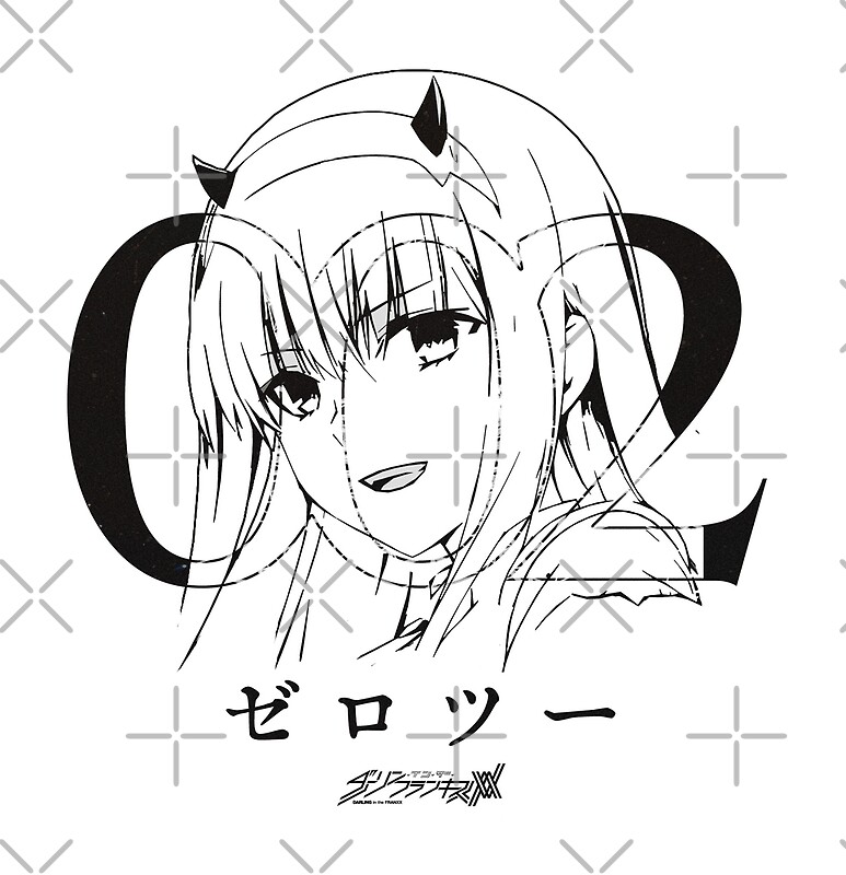 "Zero Two 02 ゼロツー" by Waifu Dope | Redbubble