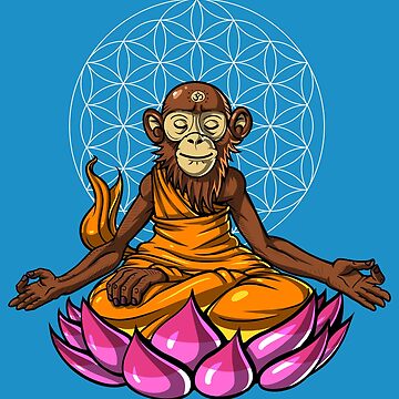 "Monkey Buddha Meditation " Art Print for Sale by Nikolay Todorov | Redbubble