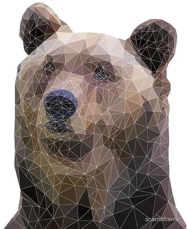 "Polygon Bear Print" by scarriebarrie | Redbubble