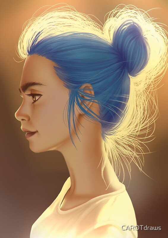"Blue Bun" by CAROTdraws | Redbubble