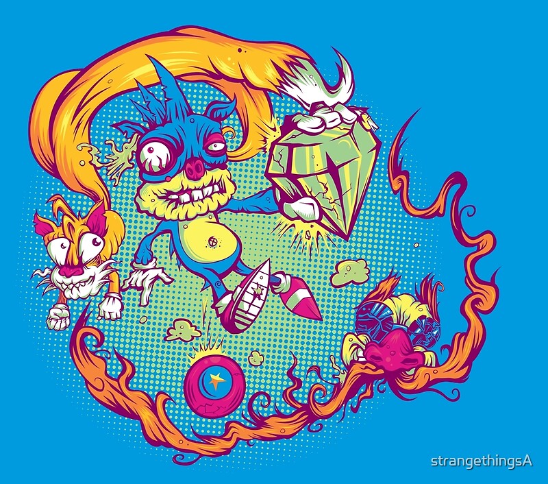 "Staaaahp! (blue background)" by strangethingsA | Redbubble