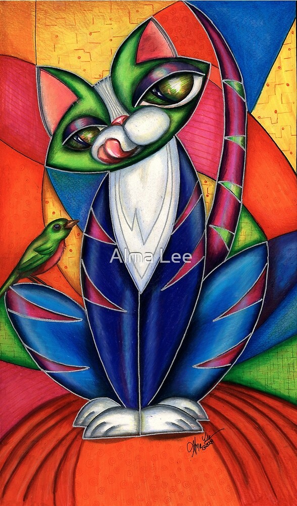 "Kitty Birdwatch" by Alma Lee | Redbubble