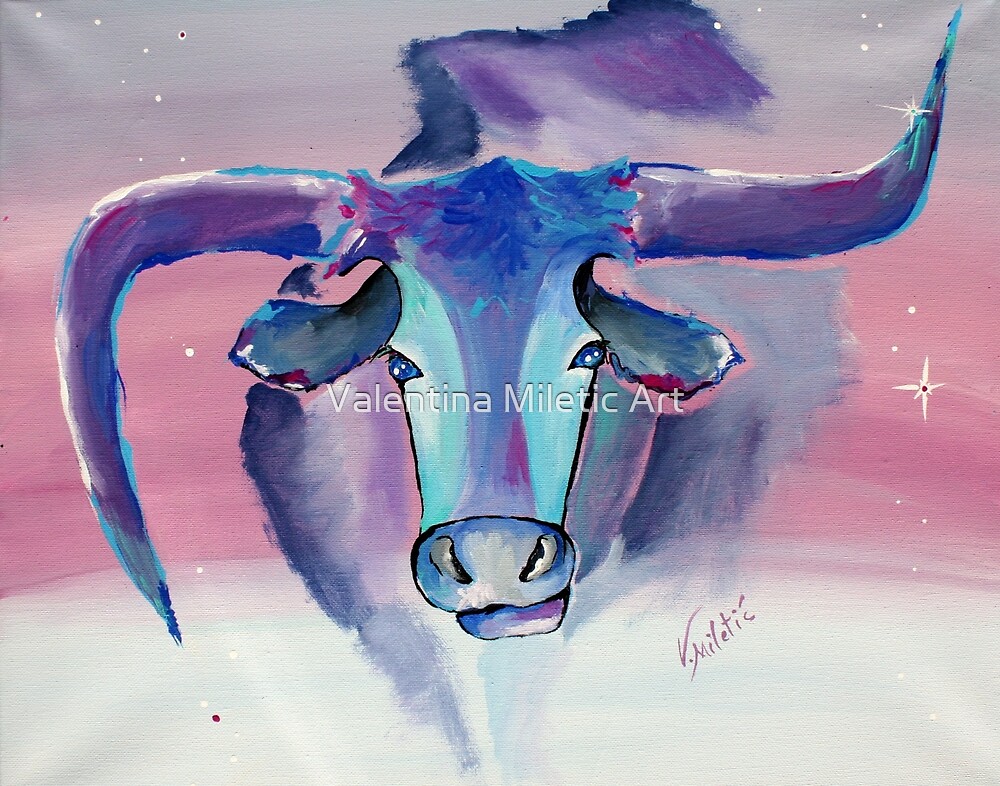 "Longhorn Watch Out - Animal Art by Valentina Miletic" by Valentina ...