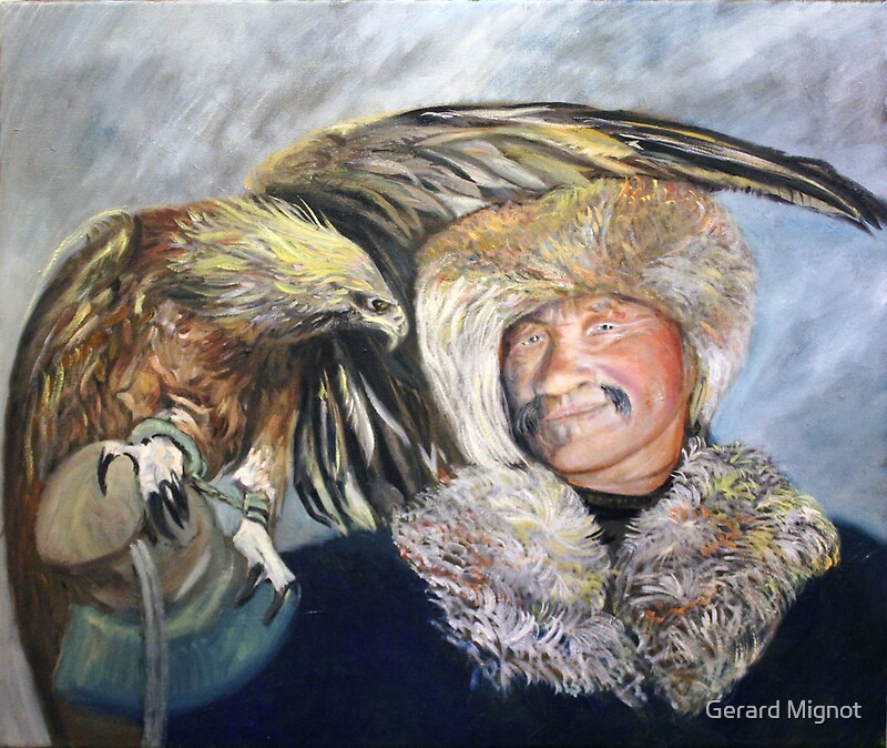 "Eagle Hunter from the Mongolian Steppe" by Gerard Mignot | Redbubble