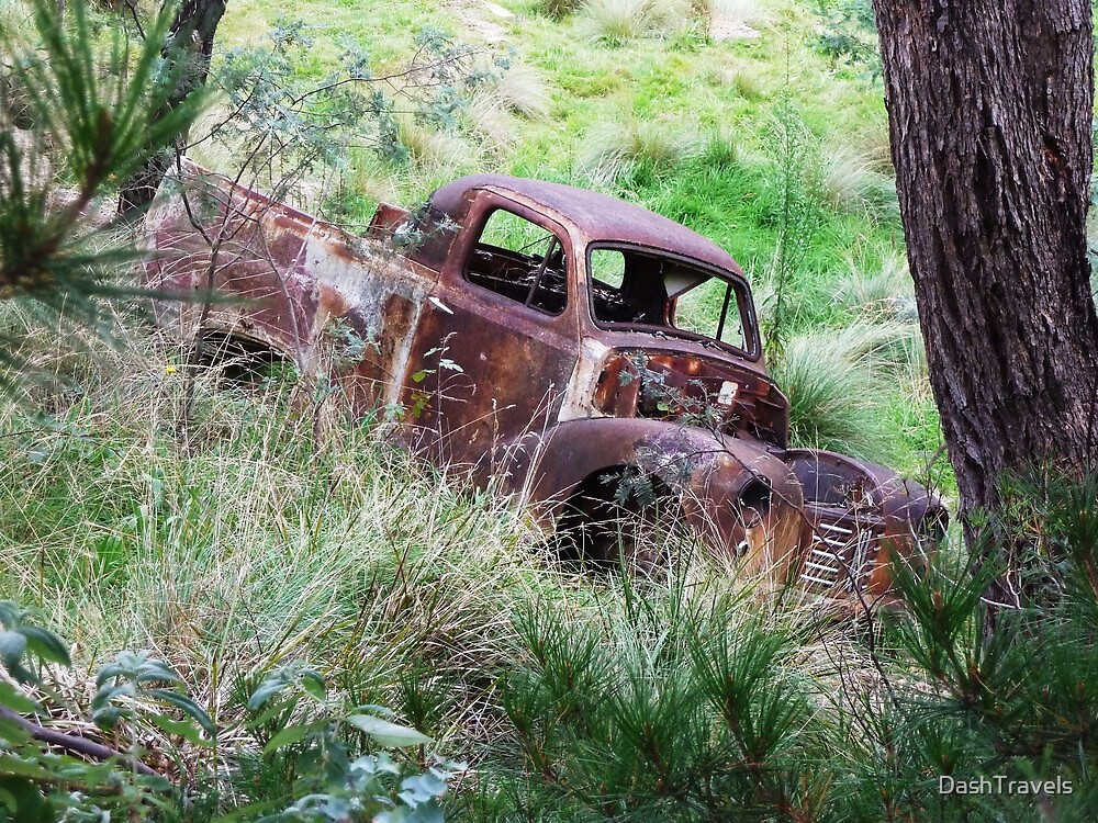 "Rusty old ute, Captains Flat, NSW" by DashTravels | Redbubble