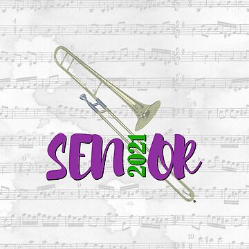 "Marching Band - Class of 2021 - Senior - Trombone" Mask for Sale by ...